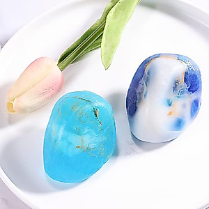 Soap Bar Set - BFF BEAUTY 6pcs Hand Face Body Bar Soap Birthday Gift Set for Women Set, Perfect Gemstone Soap Rocks Set for Women & Men Moisturizing Skin