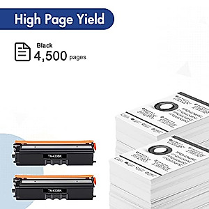 TN433BK Toner Cartridge 2-Pack Black High Yield Compatible Replacement for Brother TN433 TN-433 TN 433 for Brother MFC-L8900Cdw HL-L8360Cdw HL-L8260Cdw HL-L8360Cdwt 8900Cdw 8360Cdw Printer