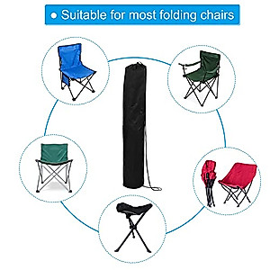 PATIKIL 44 Inch Camp Chair Replacement Bag, 2 Pack Nylon Foldable Carry Bag Storage Bag with Shoulder Strap for Outdoor Camping, Black