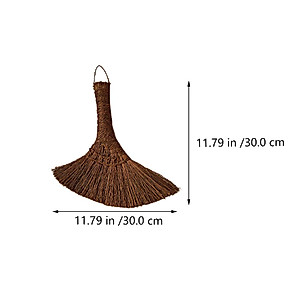 1pc Dust Broom Natural Broom Pet Hair Broom Carpet Broom Household Cleaning Tools Natural Whisk Sweeping Broom House Use Cleaning Broom Small Broom Mini Table Brown Silk Vintage