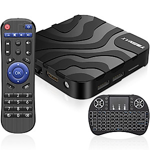 Android 12.0 TV Box, Android Box with H618 Quadcore 4GB RAM 32GB ROM Supporting 2.4G/5.0G Dual WiFi BT 4.0 6K Utral HD 3D H.265 TV Box
