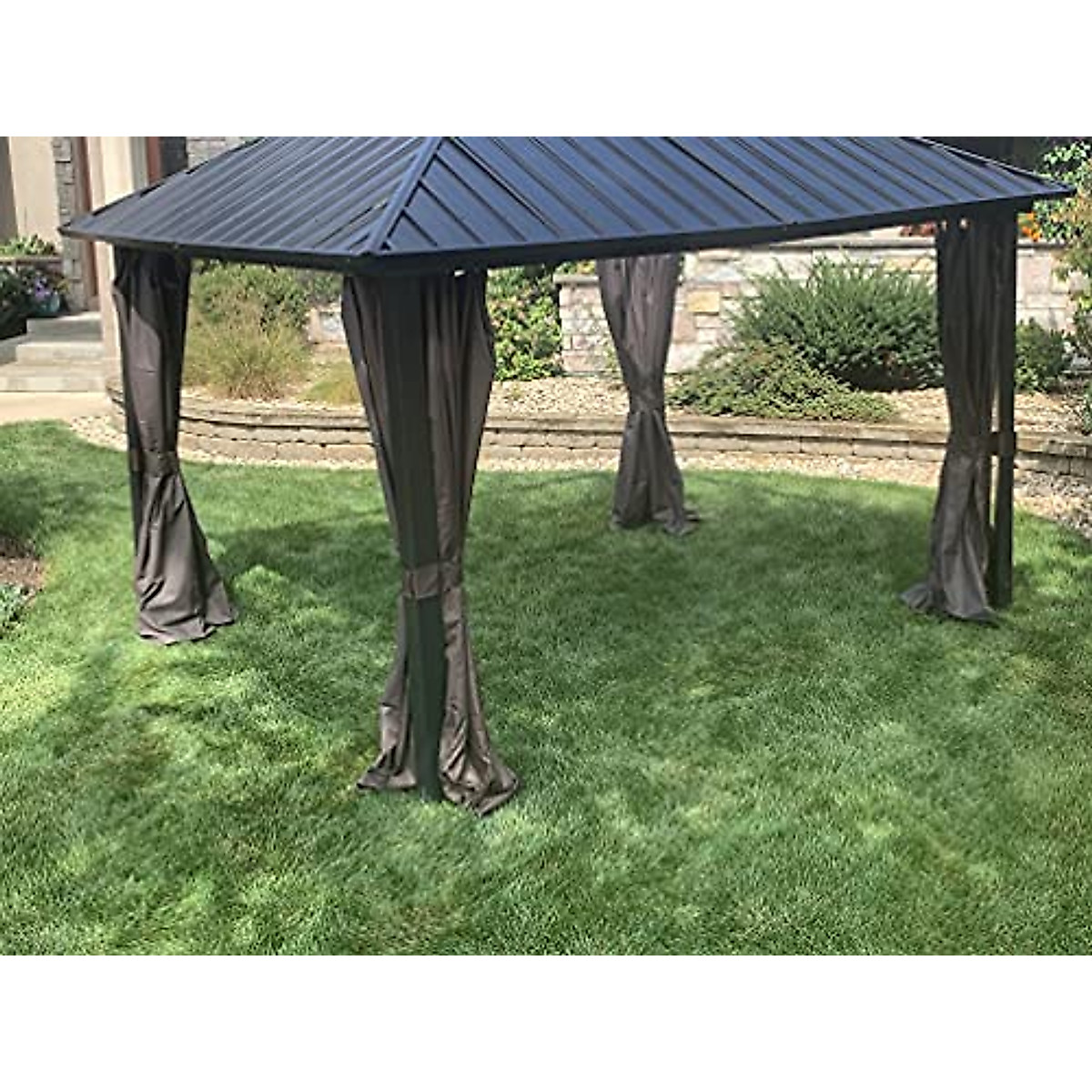 Universal Privacy Curtains for 10'x12' Gazebo by Outdoor Casual - Fits Sambra, Concord, Edison and More