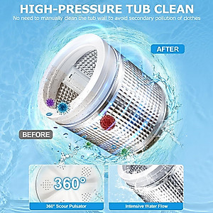 Nictemaw MB005572_BL Portable Washing Machine, 17.8 Lbs-Blue White