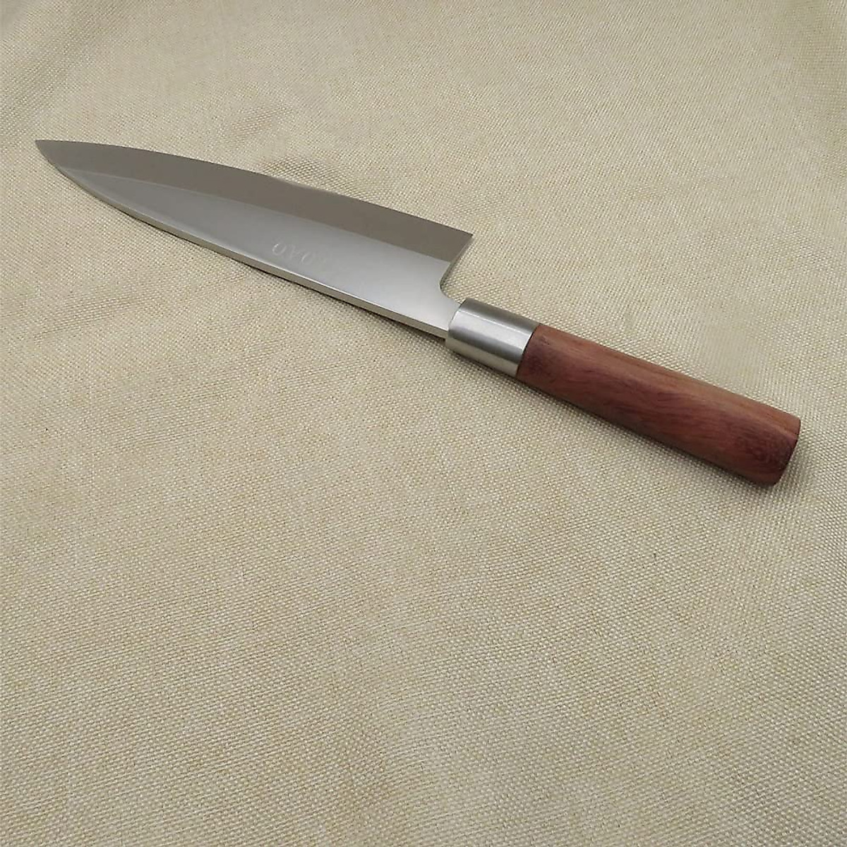 LICAIDAO Deba Knife, Fish Fillet Knife, Stainless Steel Single Bevel Japanese Kitchen Knife for Fish Cutting with Ergonomic Handle, 210mm