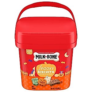 Milk-Bone Limited Edition Halloween Spooky Biscuit Dog Treats, 24 Ounce Pail