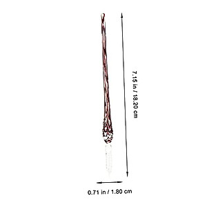 FAVOMOTO 2pcs Glass Dip Pen Wedding Sets Quill Pen Set Stained Glass Glass Dip Pen Set Calligraphy Pen Decorative Note Pen Stationery Office Stationery Drawing Pen Black Note Pen