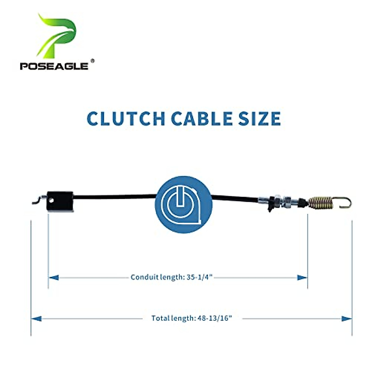 POSEAGLE 946-04007 Cable Replaces MTD 746-04007 Cable, MTD 946-04007 Cable 946-04007 for MTD Craftsman 2-Stage Yard Machines and Troy-Bilt 5524 Storm Snow Throwers