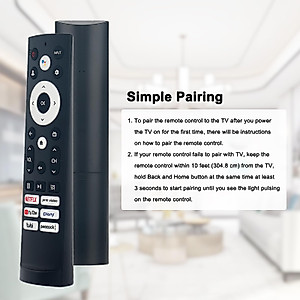 ERF3M90H Replacement Voice Remote Control Compatible with Hisense LED 4K Smart TV 43A6H 43A65H 43A68H 50A6H 50A65H 50A68H 55A6H 55A65H 55A68H 65A6H 65A65H 65A68H 75A6H 75A65H 75A68H 50U6H 55U6H 65U6H
