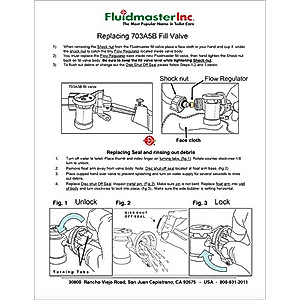 Fluidmaster 703AP4 Specialty Toilet Fill Valve for Glacier Bay and Niagara Conservation Flapperless Toilets
