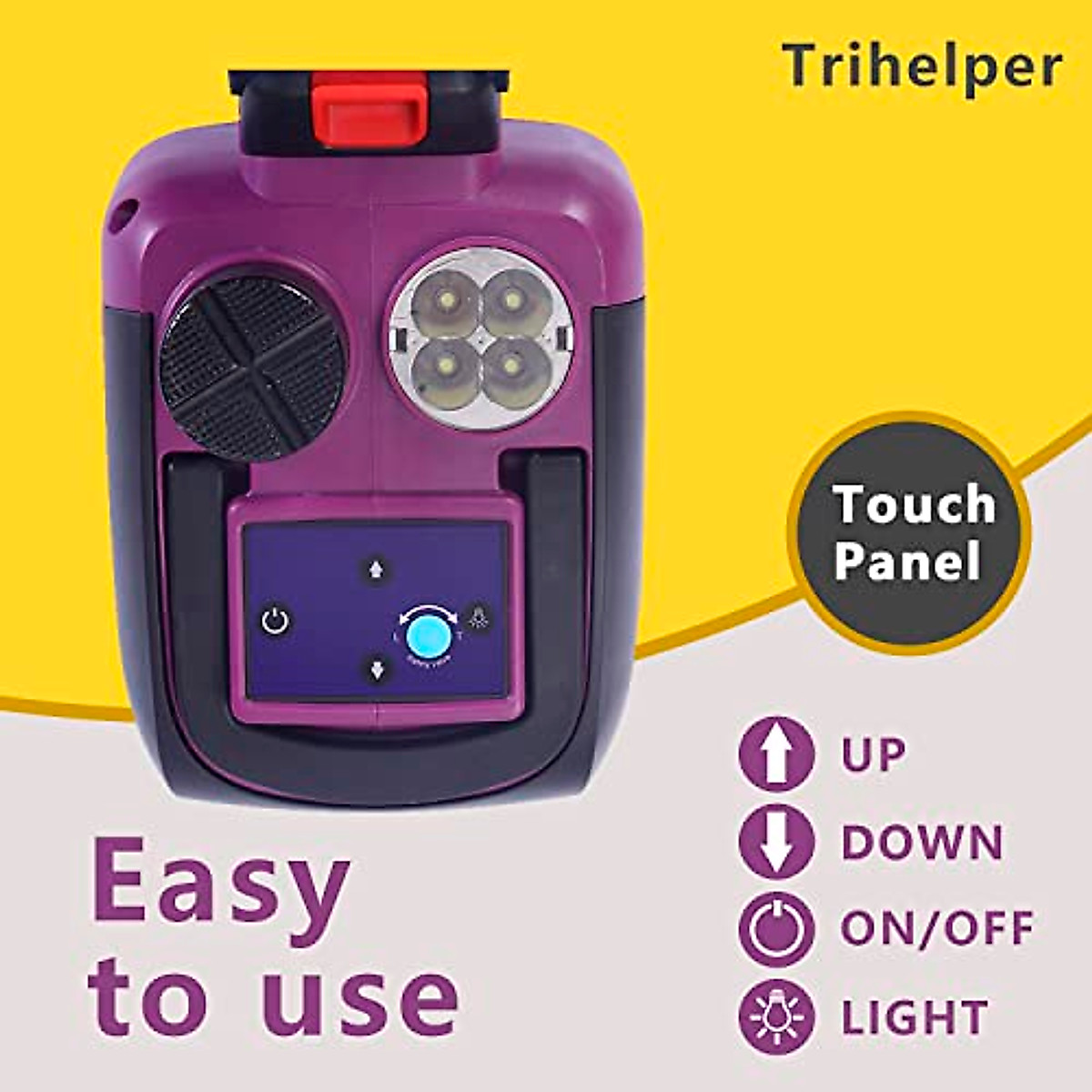 Trihelper Rechargeable Hydraulic Car Jack Electric Floor Jack 5 Ton Automotive Jack Lift 12V Tire Changing Emergency Kit with Cordless Remote Control for Trailer Truck SUV Gato Hidraulico para Carro