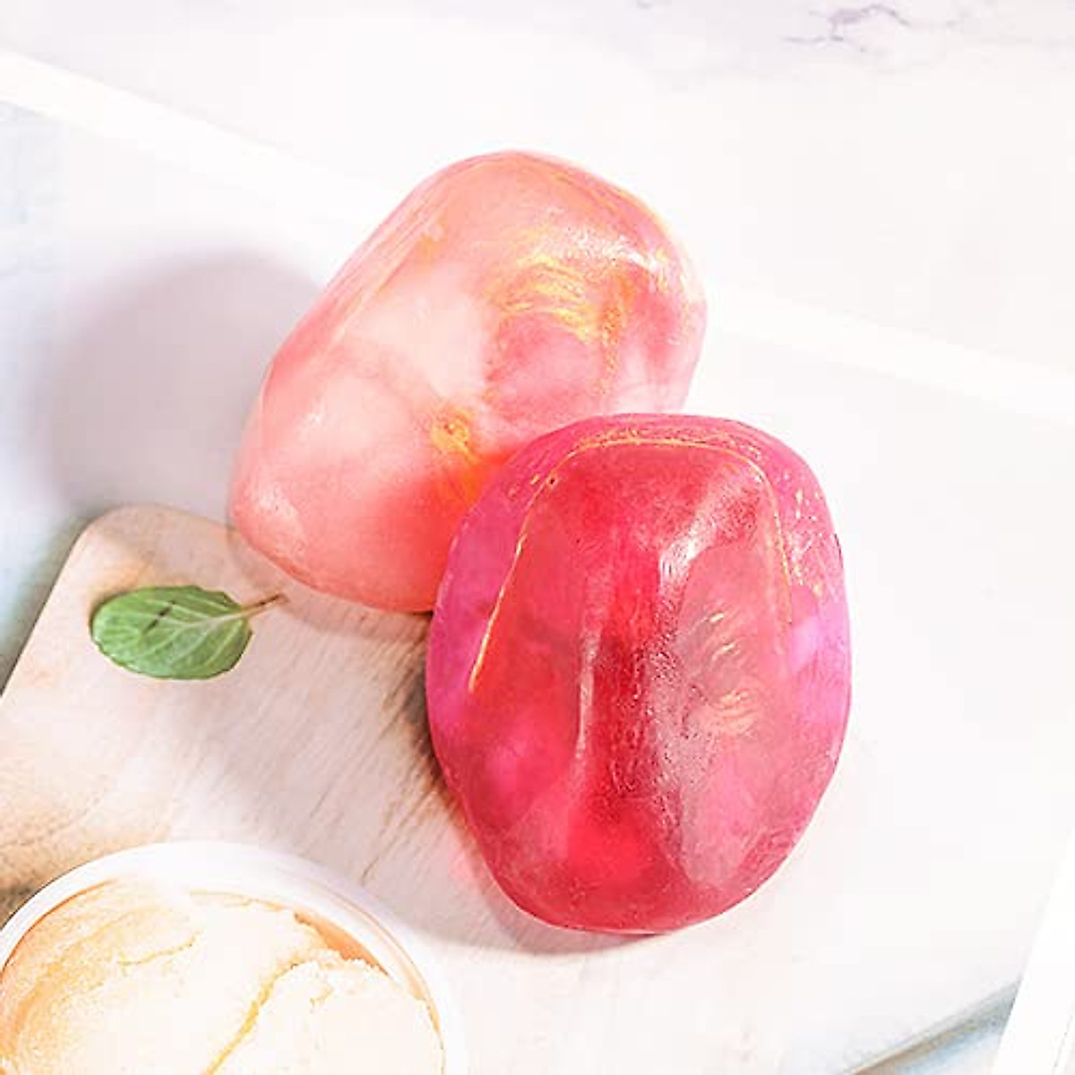 Soap Bar Set - BFF BEAUTY 6pcs Hand Face Body Bar Soap Birthday Gift Set for Women Set, Perfect Gemstone Soap Rocks Set for Women & Men Moisturizing Skin