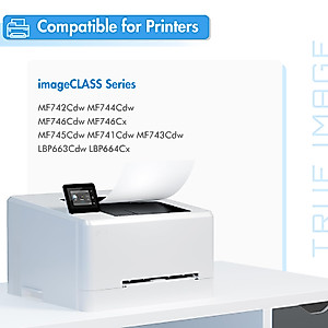 TRUE IMAGE Compatible Toner Cartridge Replacement for Canon 055H 055 High Capacity Canon Color ImageCLASS MF743Cdw MF741Cdw MF746Cdw MF743 Printer Toner with Chip (Black Cyan Magenta Yellow, 4-Pack)