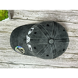 Hepandy Embroidered Fishing Dad Hat for Men, Gift for Father Daddy Papa, Washed Black Embroidery Trucker Hats Baseball Cap