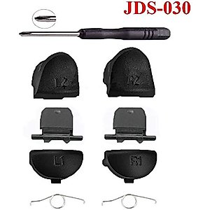 Full Set Buttons L1 R1 L2 R2 Trigger Buttons with Springs Screwdriver Replacement for Sony Dualshock 4 PS4 Slim JDS030 JDM-030 Game Controller