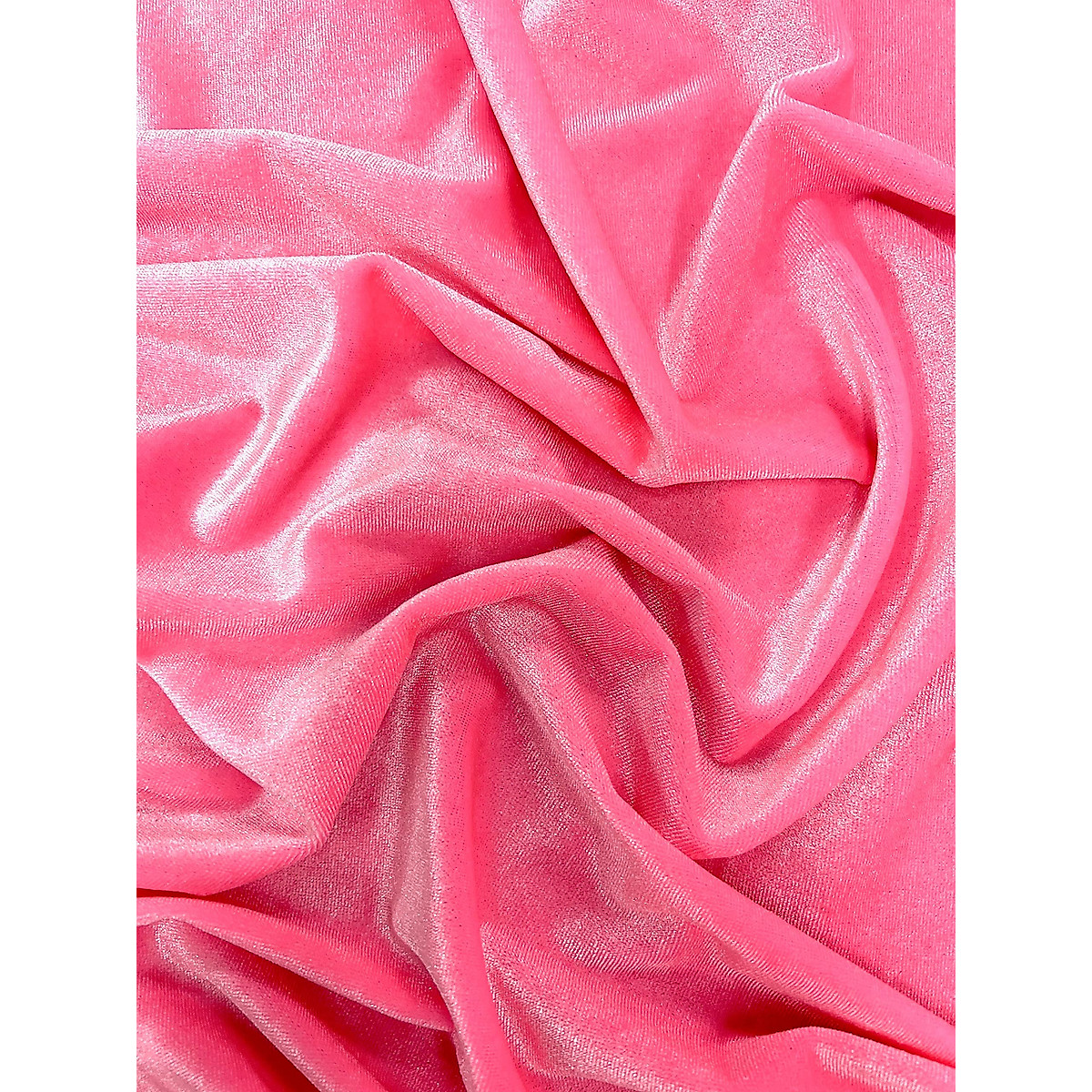Princess Candy Pink Polyester Spandex Stretch Velvet Fabric for Bows, Top Knots, Head Wraps, Clothes, Costumes, Crafts - NewFabricsDaily