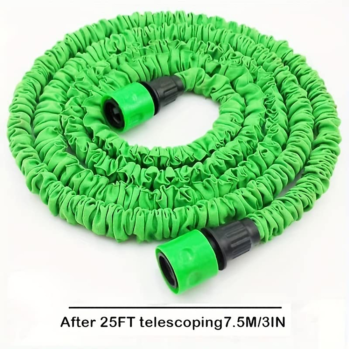 Expandable Garden Hose 100ft-Water hose, 7 Function Nozzle,Light weight,For gardening, car washing, pets, outdoors. (Green)