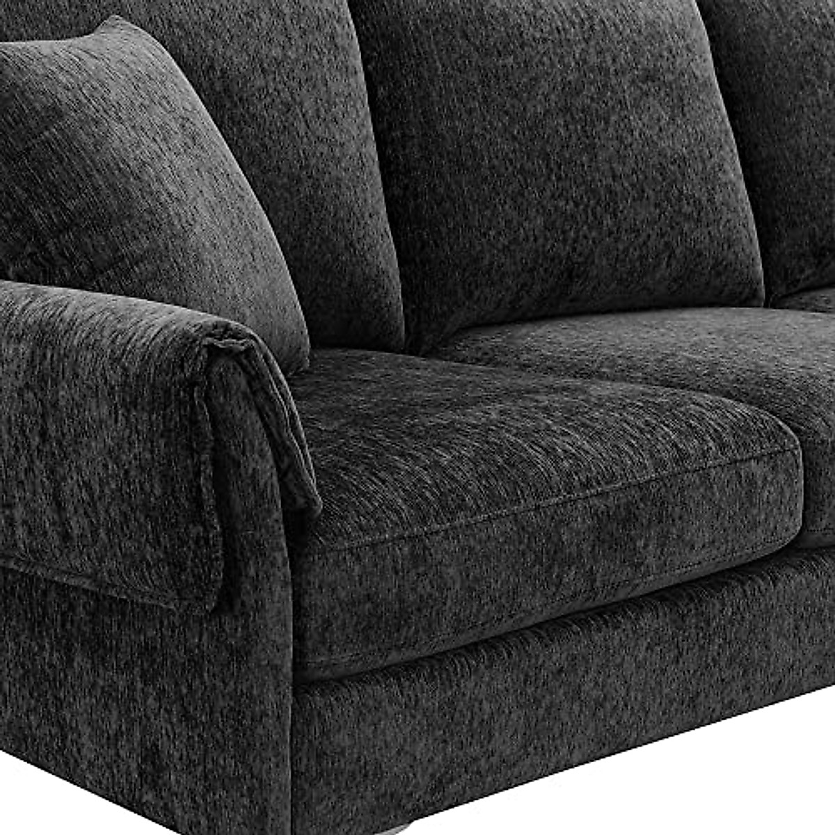 84" Convertible Sectional Sofa, Modern Chenille L-Shaped Sofa Couch with Reversible Chaise Lounge, Fit for Living Room, Apartment(2 Pillows)