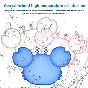 Qshare Toddler Plate, Portable Baby Plates for Toddlers and Kids, BPA-Free Strong Suction Plates for Toddlers, Dishwasher & Microwave Safe Silicone Placemat 9x6x1.4 inch