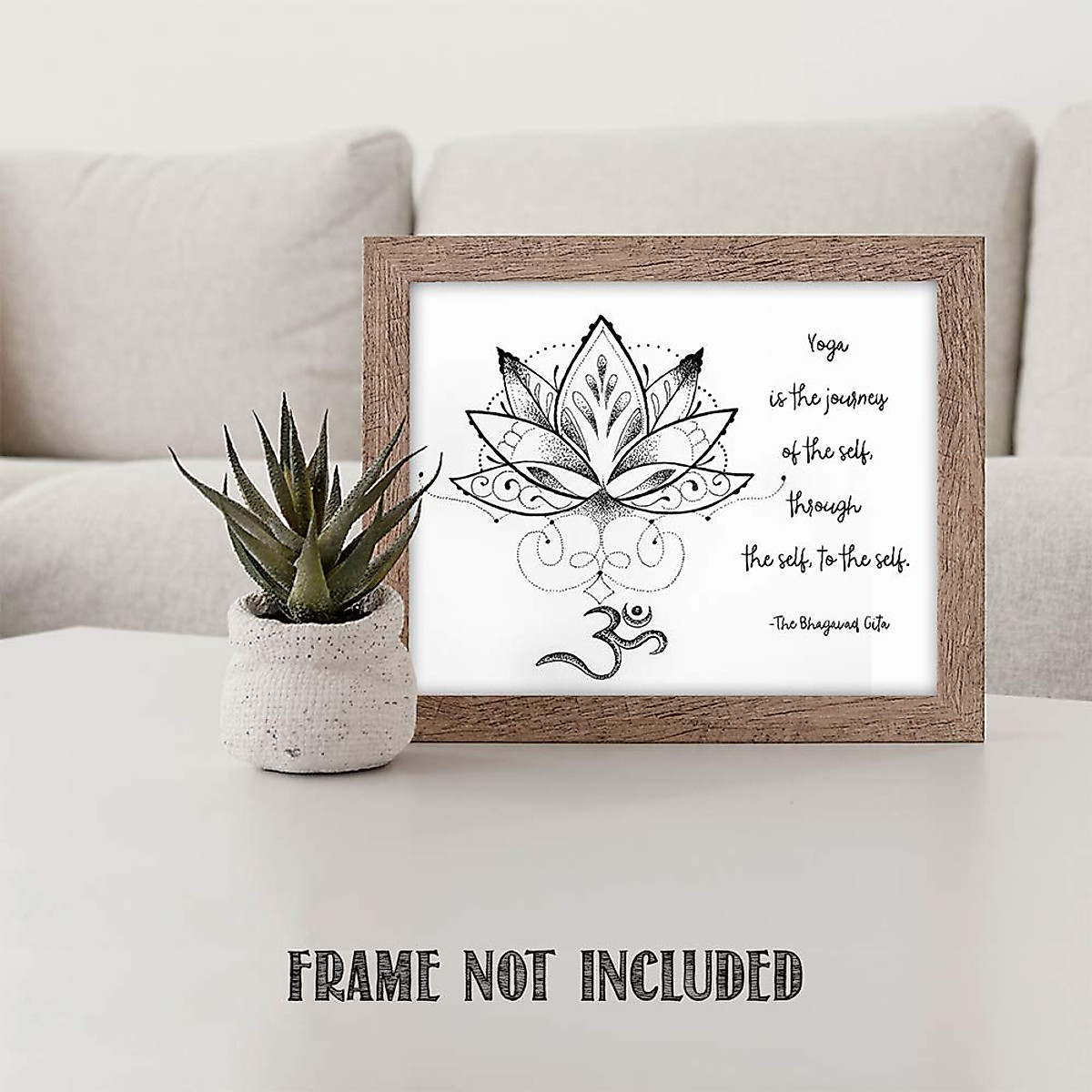 TJ Originals - Yoga is the Journey of the Self Spiritual Quote Decor , Spiritual Quote 11x14 Wall Art , Inspirational Poster Modern Home Art Decoration , Birthday Gifts for Women , Spiritual Quotes Wall Decor , Spiritual Quote Wall Decor , Printed in USA