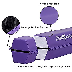 ZENY 6ft Folding Gymnastics Balance Beam Foam Floor Balance Beam Bar with Anti-slip Base Walking Beams Home Gymnastics Equipment for Kids Adults