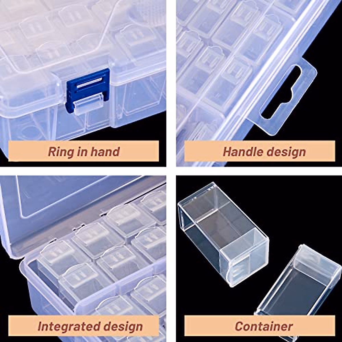 90 Slots Plastic Seed Storage Box Clear Seed Storage Organizer with Label Stickers Planting Seed Container with Lid Garden Seed Organizer with Stickers for Flower Plants Vegetable Seeds (1)
