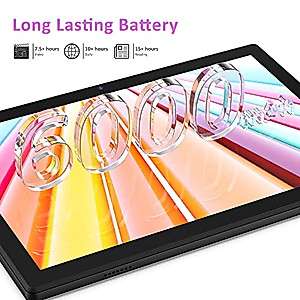 HHC Tablets 10 Inch Android Tablet 10 OS, 2023 Octa-Core 1080P HD IPS Display, 3GB RAM 32GB ROM Expandable 128GB with 6000MAH Battery 5G WiFi 13MP Camera Bluetooth GPS Tablet PC for Kids (Black).