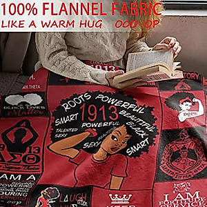 Centh Sorority Gifts for Women Sorority Blanket 50''x60'', African American Sorority, J1913 Elephant Sorority Birthday Gifts for Women Girl Throw Blanket