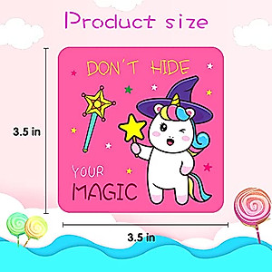 Pink Unicorn Lunch Box Notes for Girls 108 Pack Magical Unicorn Daily Inspirational Motivational Encouragement Thinking of You Cards for kids Lunchbox Back to School Supplies Gifts