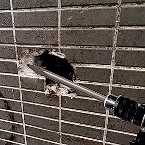 L-A 14x250mm SDS Rotary Electric Hammer Impact Drill Bit Round Shank Handle Pointed Chisel Rotary Bit for Woodworking Concrete Wall Rock (Gray 1 PCS)