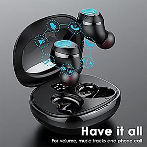 Wireless Earbud, Bluetooth 5.1 Headphones with HD Mic, 2023 Mini Bluetooth Earbud Deep Bass, 30H IP7 Waterproof Wireless Headphones, Wireless Earphones in Ear with Touch Control, USB-C Fast Charging