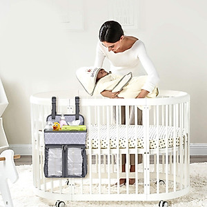 METERO BAGLHER Hanging Diaper Organizer,Baby Diaper Organizer Suitable for Hanging on Diaper Table, Nursery, and All Cribs. Baby Supplies Storage Diaper Rack, Diaper Stacker.