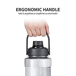 Sport cup (black) Water Bottle Large Capacity Cup Ensure You Drink Enough Water for Fitness, Gym, Camping, Outdoor Sports