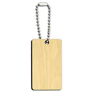 GRAPHICS & MORE Ford Motor Company Blue Oval Logo Wood Wooden Rectangle Keychain Key Ring