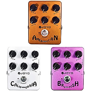 JOYO JF-15 Amplifier Simulator and JF-14 & JF-16 Overdrive Distortion Effect Pedals for Electric Guitar Most Frequently Combination Budget in Bundle