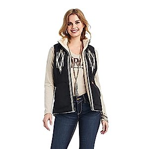 ARIAT Women's Dillon Chimayo Reversible Vest, Black