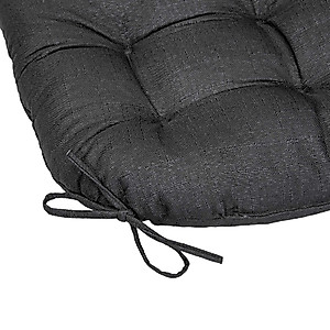 Kyaringtso Chair Cushions for Dining Chairs, 4 Pack Soft and Comfortable Chair Cushions Pads with Ties, Seat Cushions for Kitchen Chairs，Dining Room (4 Pack 17x16, Black)