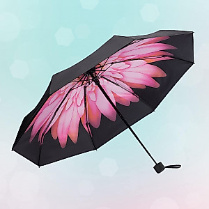 NOOFORMER mini Travel sun & rain windproof Umbrella （8 Ribs）- Lightweight Compact Parasol with 95% UV Protection for Men Women Multiple Colors