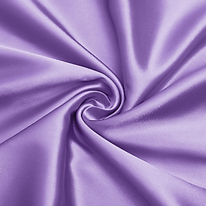 VACVELT Charmeuse Satin Fabric by The Yard, 60 Inch Wide Lavender Satin Fabric Shiny & Soft Cloth Fabric, Silky Satin Fabric for Bridal Dress, Wedding Decorations, Crafts, Sewing, Draping (1 Yard)