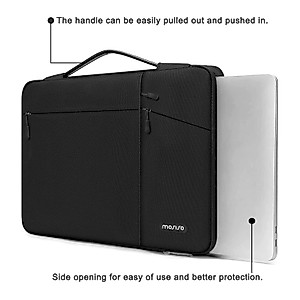 MOSISO Compatible with MacBook Air 13 inch Case 2022 2021 2020 Release A2337 M1 A2179 Retina Display Touch ID, Plastic Hard Shell Case with TPU Bumper&Carrying Sleeve Bag&Keyboard Cover, Black