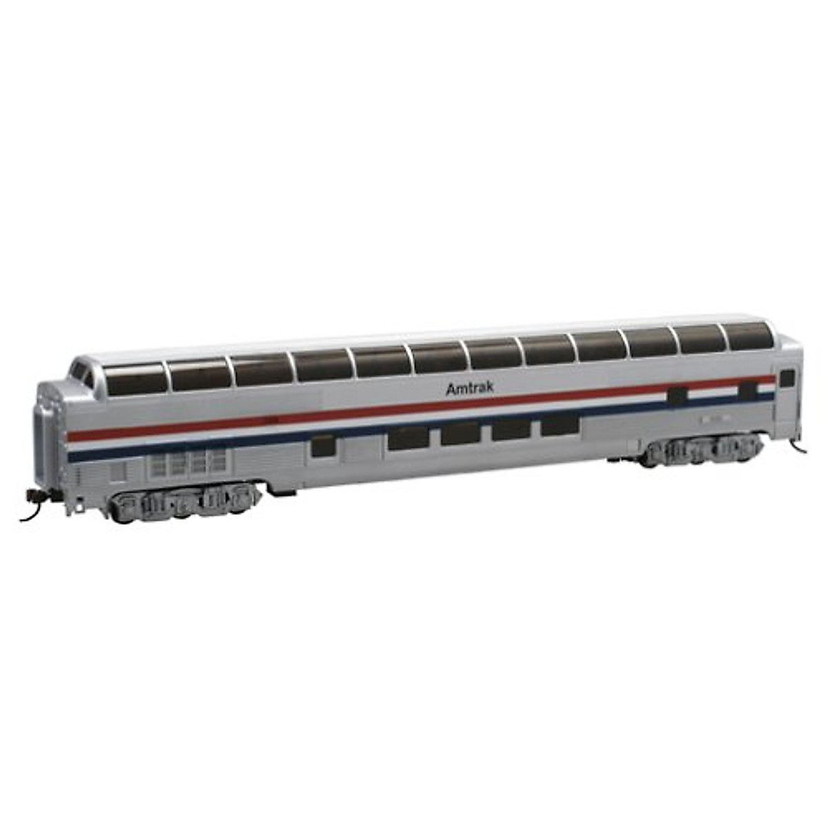Bachmann Trains - 85' FULL DOME AMTRAK PHASE II Passenger Car with Lighted Interior - HO Scale , White