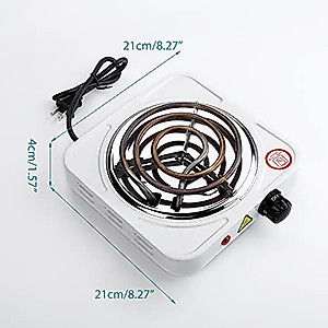 500W-1500W Portable Electric Single Burner Hot Plate Kitchen Stove Dorm Cooktop