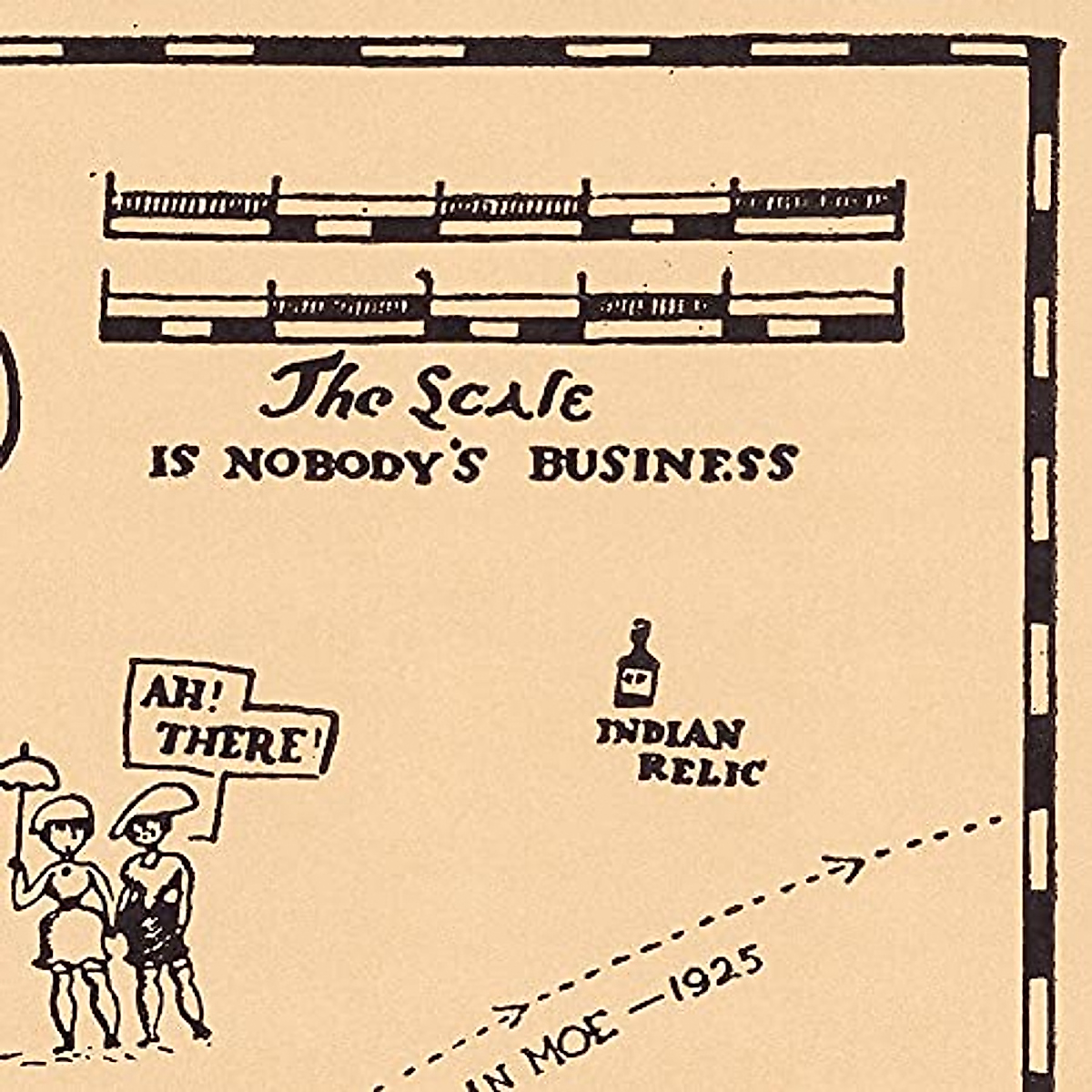 Antiguos Maps Saratoga Springs, New York - City Pictorial Map circa 1927 - measures 18 inches x 24 inches (457 mm x 610 mm)