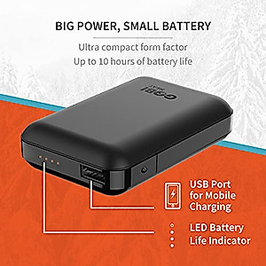 Gobi Heat - Terrain Portable Heated Camping Chair - Outdoor Folding Chair with Heated Filling - Winter Camping Essential - 3 Heat Settings