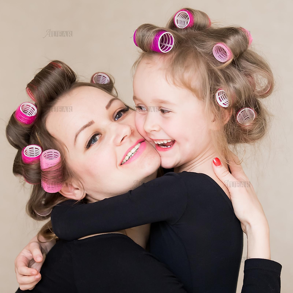 AUEAR, 12 PCS Self Grip Curlers Rollers Salon Hairdressing Holding DIY Hair Styling Curling Tools for Women Men