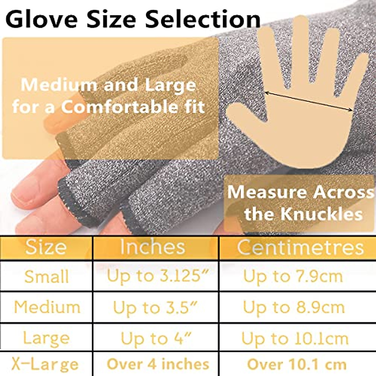 DRNAIETY 2 Pairs Arthritis Compression Gloves, for Hand Arthritis, Rheumatoid, Osteoarthritis, Carpal Tunnel Pain, Compression Gloves for Arthritis for Women & Men, Anti-Slip Glue dot Gloves for Work