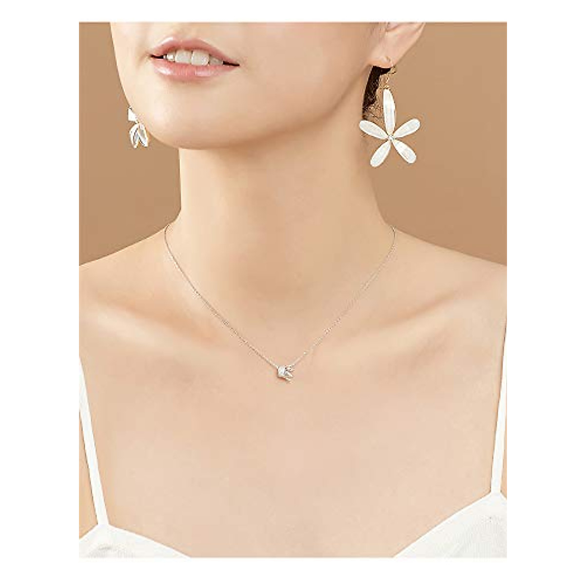 Princess Crown Charm Necklace for Women Girls 925 Sterling Silver Delicate Cute Crystal CZ Queen Royal Tiara Pendant Luck Choker 18" Silver Chain Adjustable Dainty Wedding Jewelry Gift (Silver)