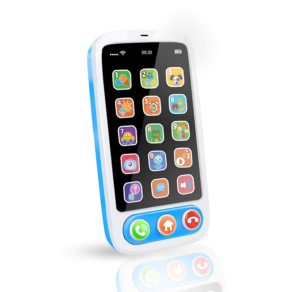 Byserten Baby Phone, Baby Cell Phone Toy with Lights & Music, 12 Months Early Learning Educational Toys, Sensory Toys for Toddlers 1 2 3 4 Year Old Kids Boys and Girls Gifts Blue