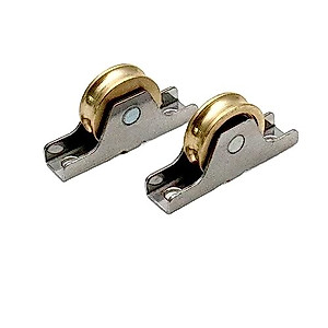 Stainless Steel Sliding Door Roller Cabinet Copper Caster Wheel Pulley Wardrobe Window Furniture Vintage Windows Tool 4Pcs (Color : C2-4 pcs)