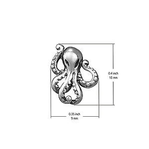 Boma Jewelry Sterling Silver Octopus Stud Earrings