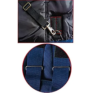 LOVEPET High-end Extra-Thick Windproof and Rainproof Winter Horse Blanket, 600D Oxford Cloth, Filled with 320g Cotton